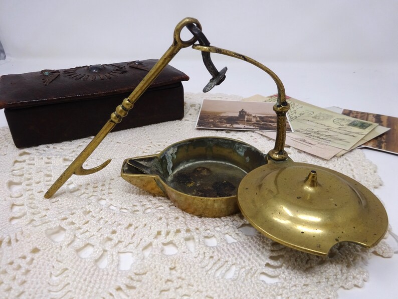 Antique Brass Oil Lamp Portable Oil Lamp Old Wall Hanging - Etsy