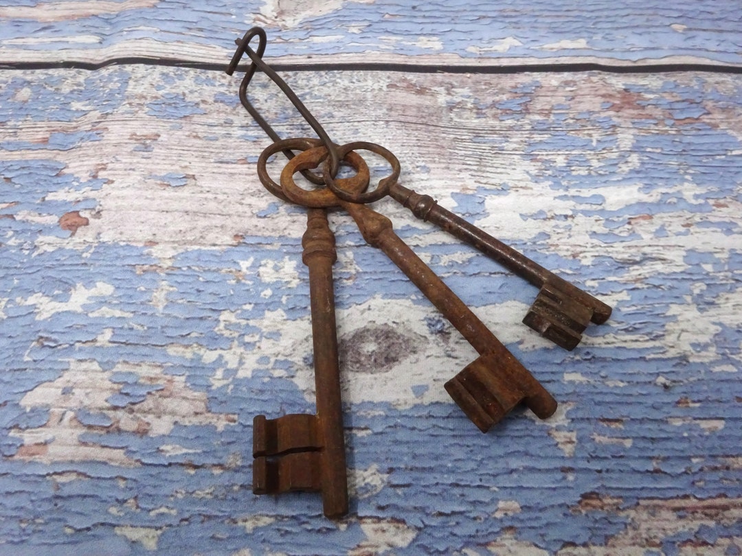Antique Skeleton Keys, Vintage Keys, Set of 3 Steampunk Keys, French ...