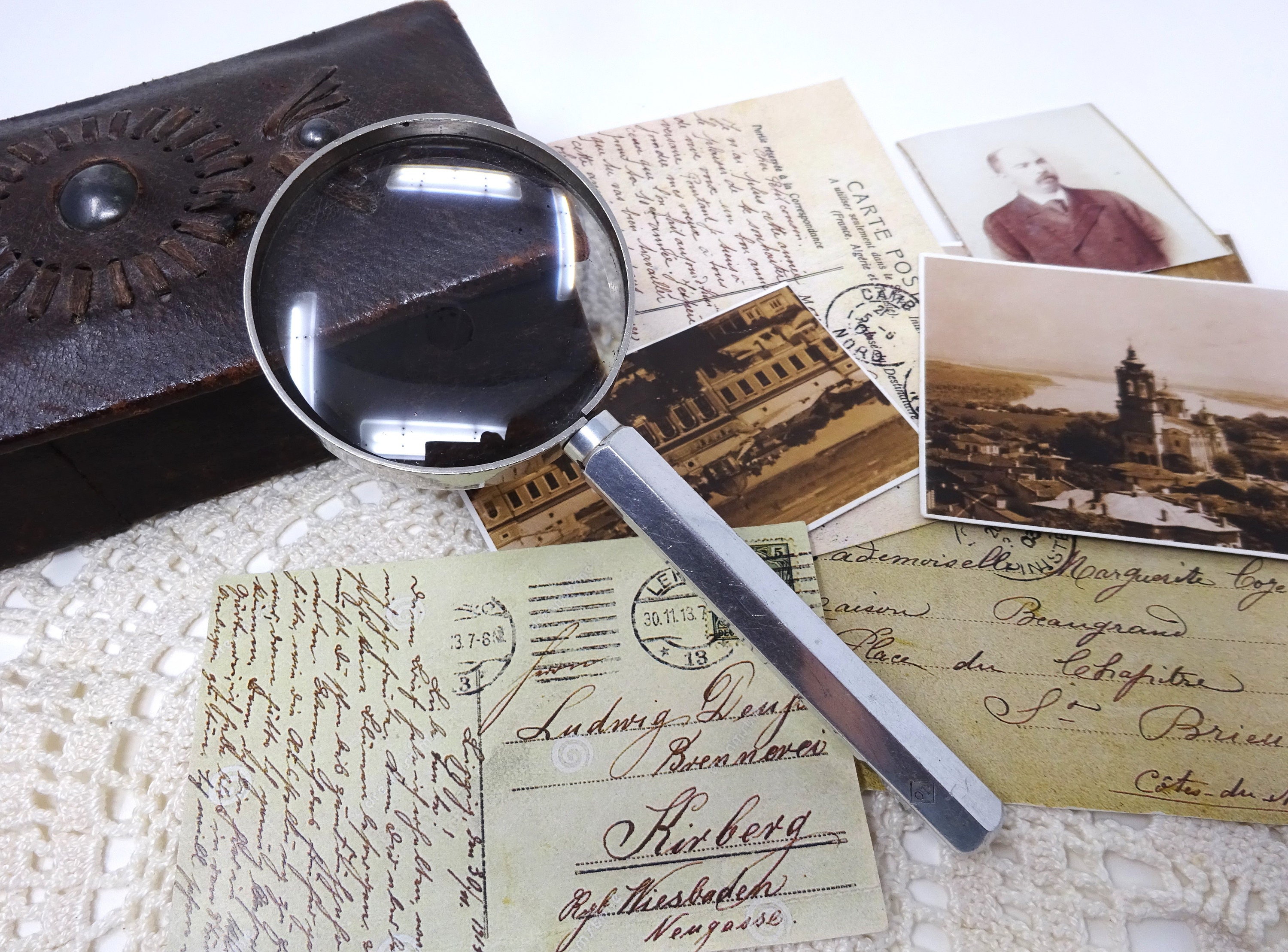 Vintage Magnifying Glass Old Magnifier Reading Glass Loupe - Etsy