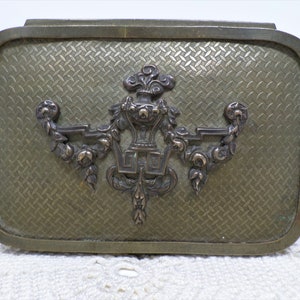 Vintage Brass Box, Antique Ornate Trinket Box, Old Jewelry Ring Box ...