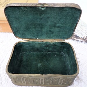 Vintage Brass Box, Antique Ornate Trinket Box, Old Jewelry Ring Box ...