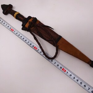 Antique Tuareg Dagger With Leather Sheath, Bedouin Dagger, Knife North ...