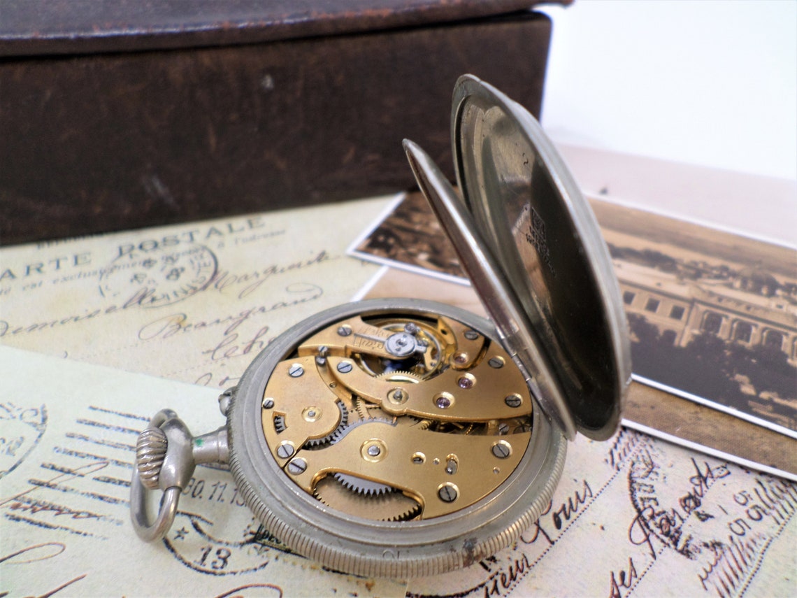 Vintage Pocket Watch French Men's Pocket Watch With - Etsy