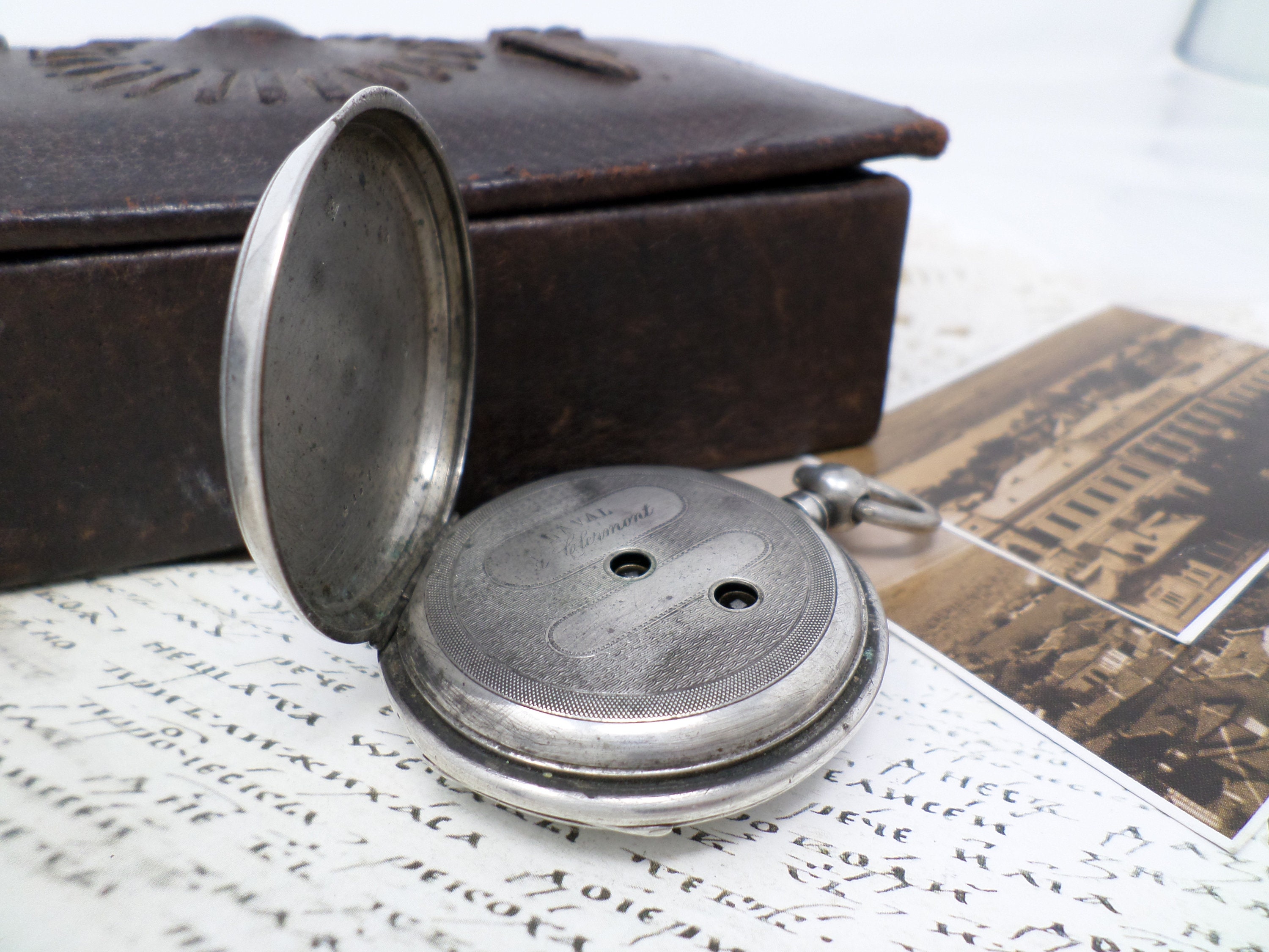 French Antique Silver Pocket Watch With Key Wind Old - Etsy