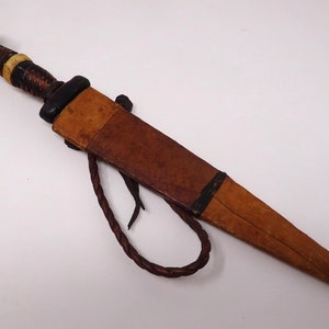 Antique Tuareg Dagger With Leather Sheath, Bedouin Dagger, Knife North ...