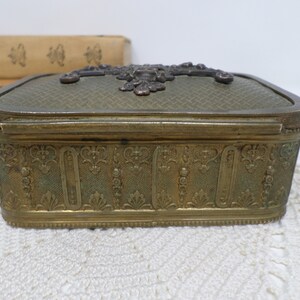 Vintage Brass Box, Antique Ornate Trinket Box, Old Jewelry Ring Box ...