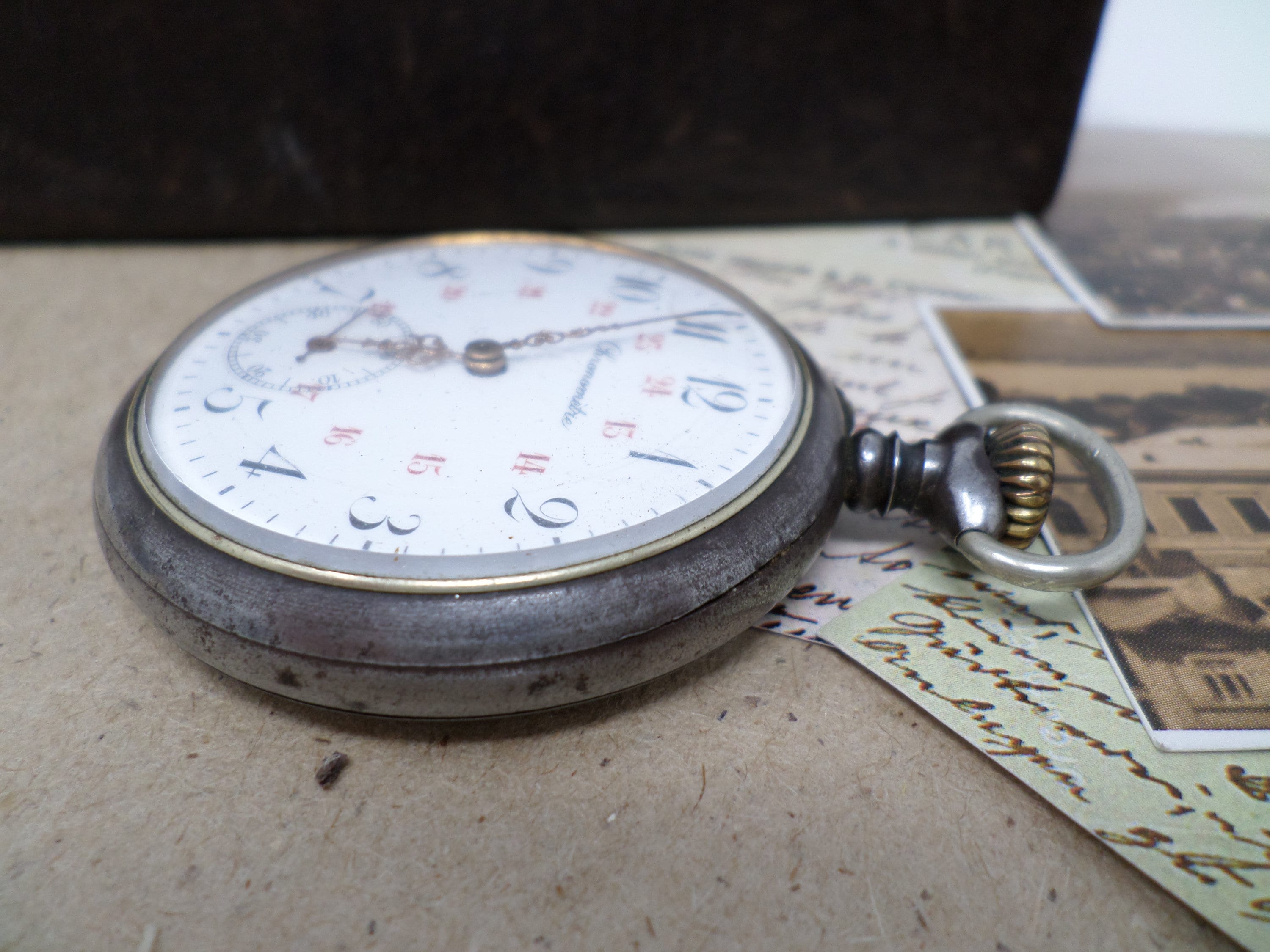 Vintage Chronometer Pocket Watch With Porcelain Dial French - Etsy