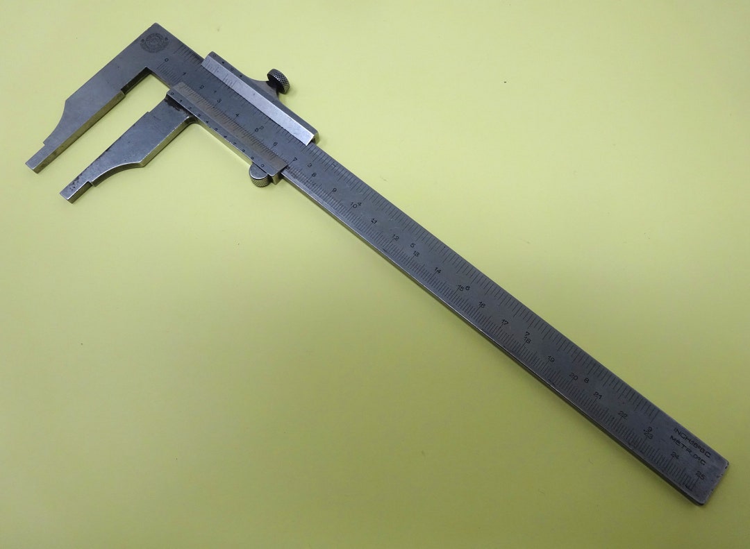 Vintage Caliper, Old French Measure Tool, Adjustable Slide Ruler ...