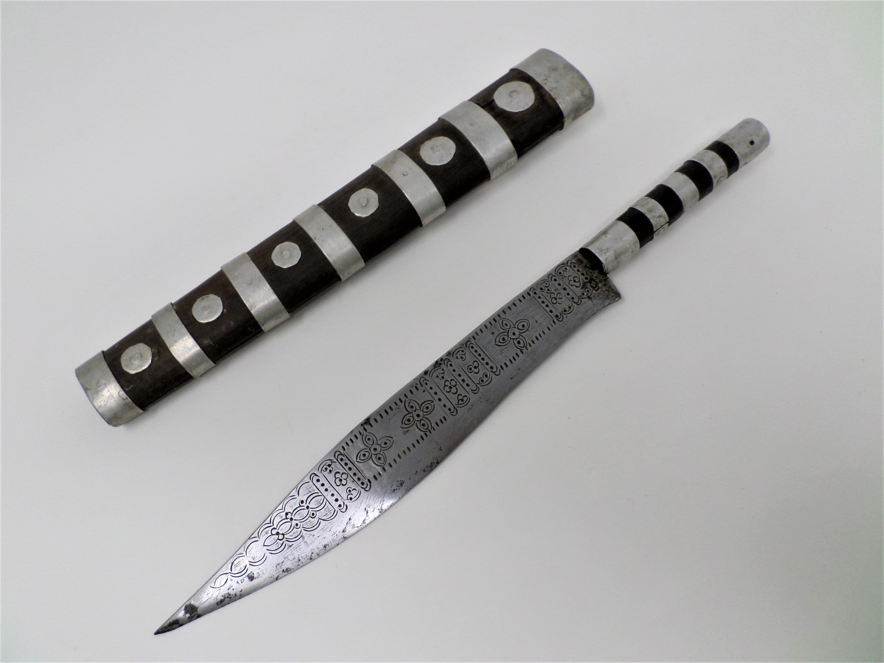 Vintage Arabic Knife With Wooden Ebony Sheath Antique Hand - Etsy