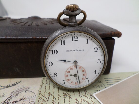 Swiss Dual Time Pocket Watch, Vintage Pocket Watch wi… - Gem