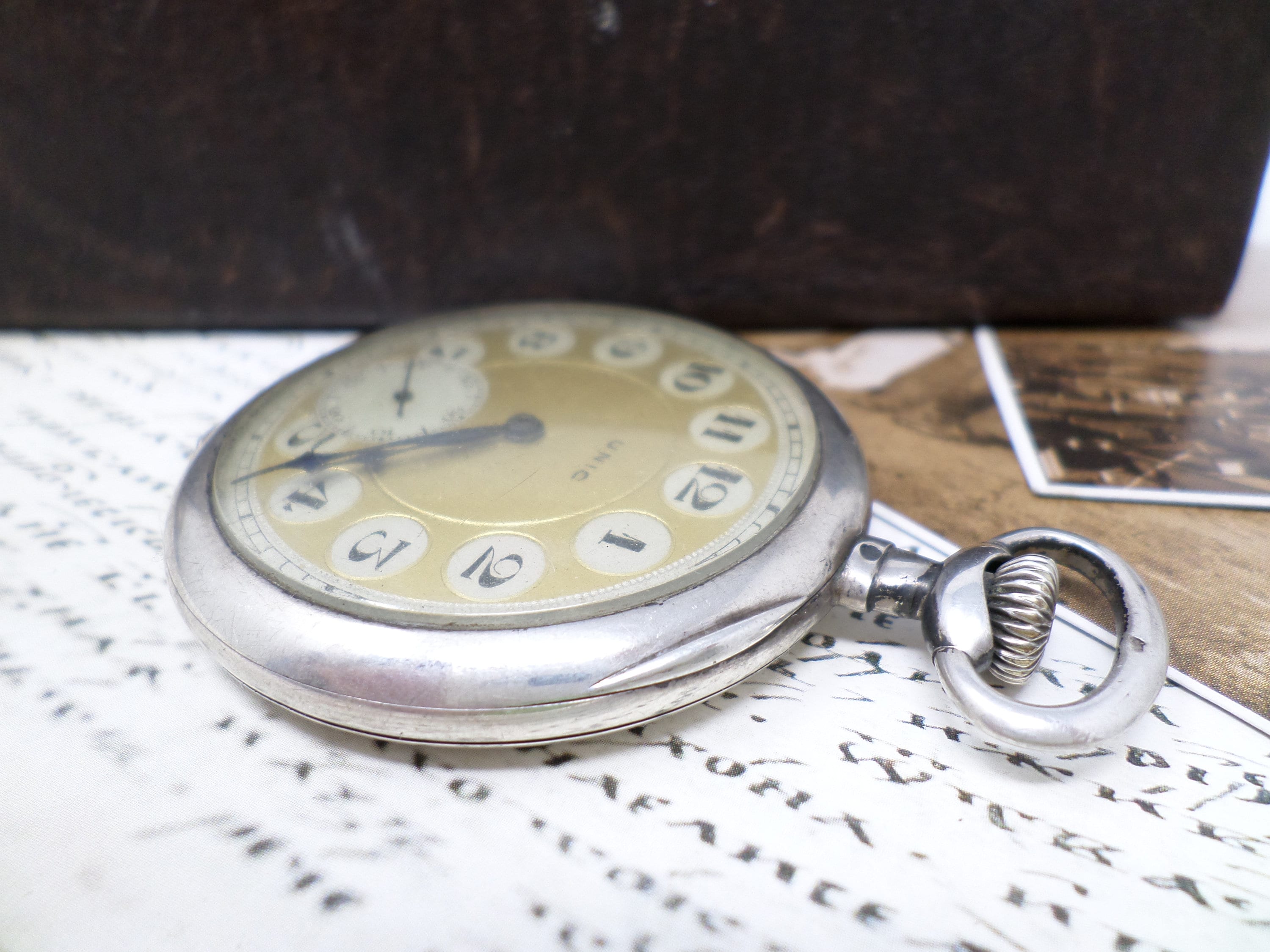 Silver Pocket Watch UNIC Vintage French Pocket Watch | Etsy