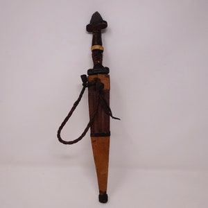 Antique Tuareg Dagger With Leather Sheath, Bedouin Dagger, Knife North ...