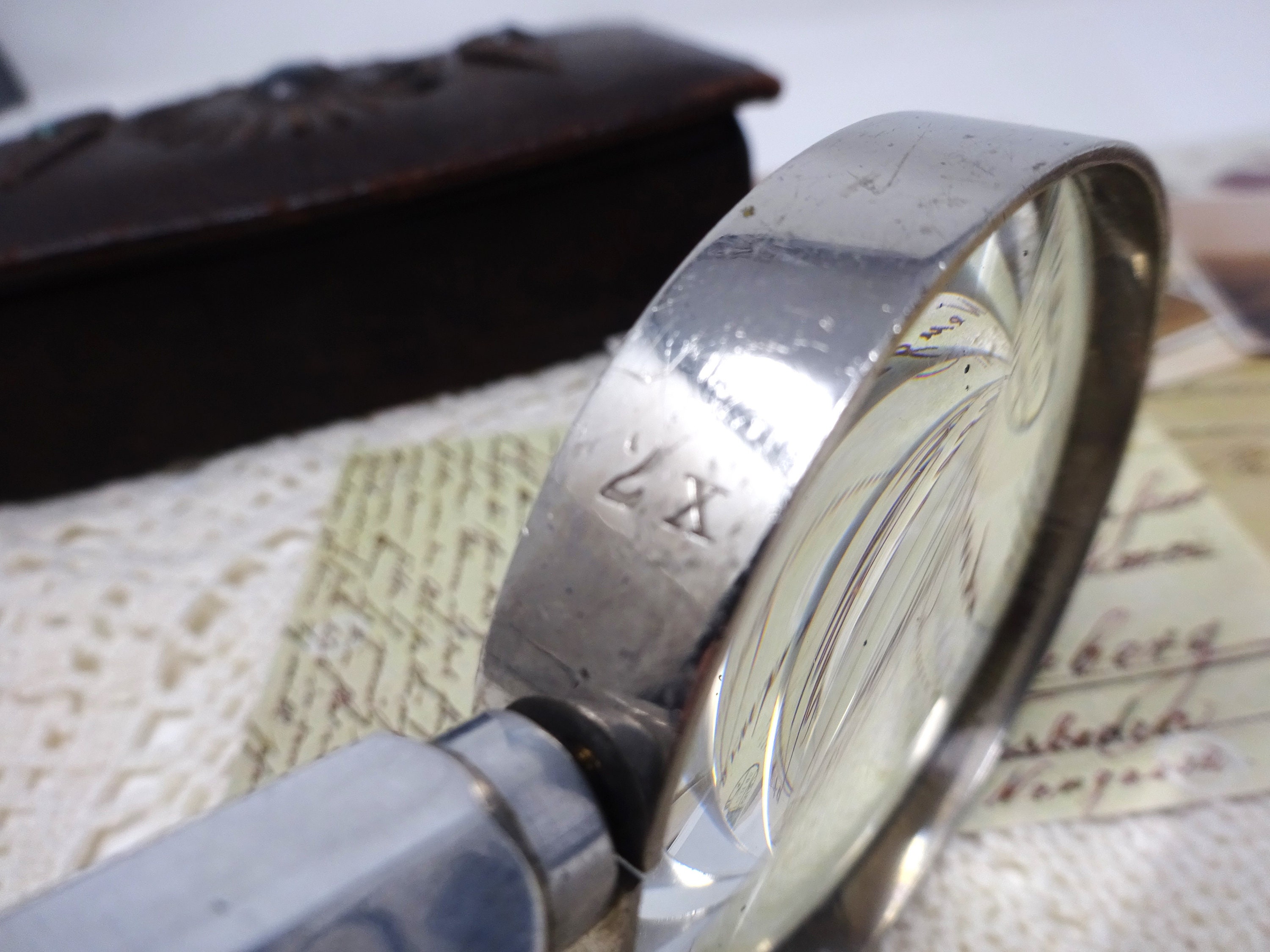 Vintage Magnifying Glass Old Magnifier Reading Glass Loupe - Etsy