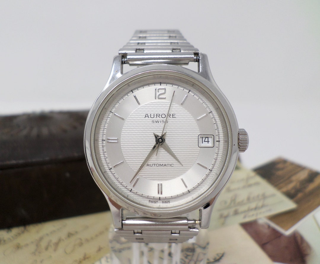 1970s Swiss Automatic Gentleman Wristwatch AURORE With 25 Jewels ...