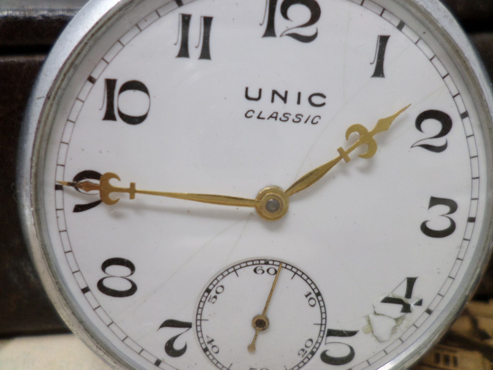 Vintage Pocket Watch unic With Porcelain Dial | Etsy