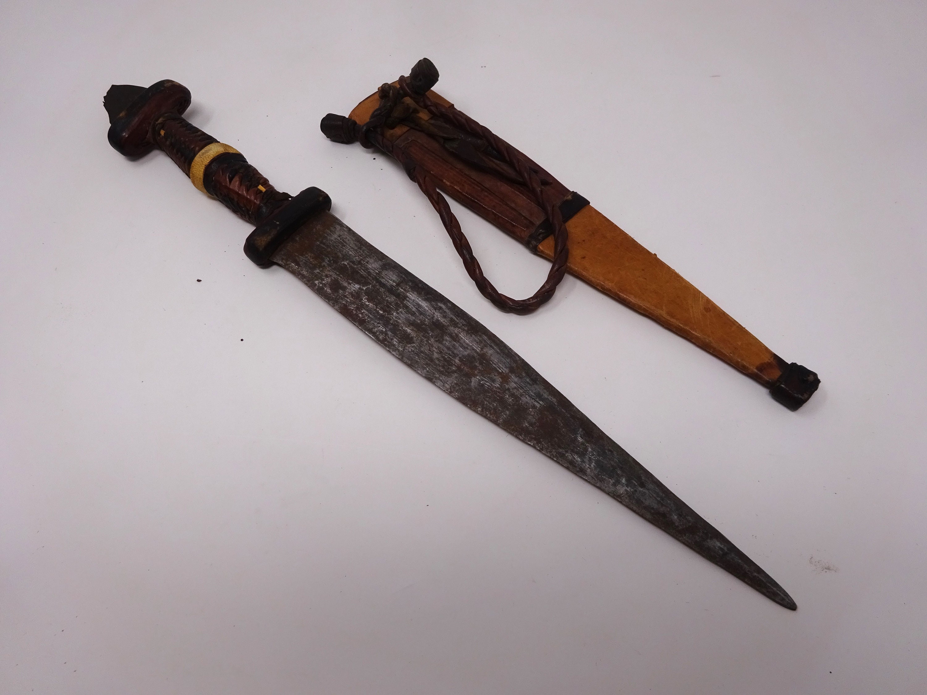 Antique Tuareg Dagger With Leather Sheath Bedouin Dagger - Etsy