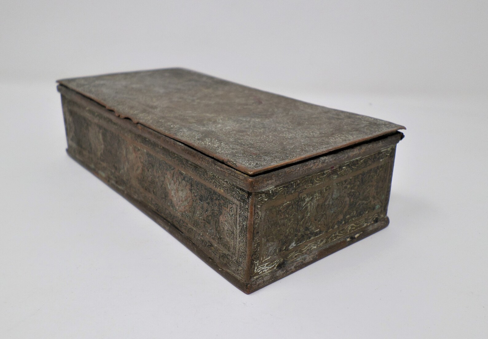 Antique Brass Box, Vintage Ornate Trinket Box, Old Jewelry Ring Box ...