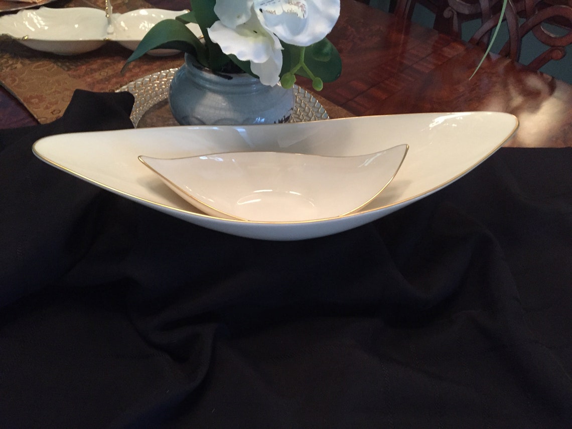 Lenox Centerpiece Bowl Olympia Collection Oblong - Etsy