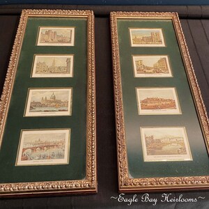 Mid-century, Turner Wall Art, A Pair, Gilt Framed, Green Matted, London ...