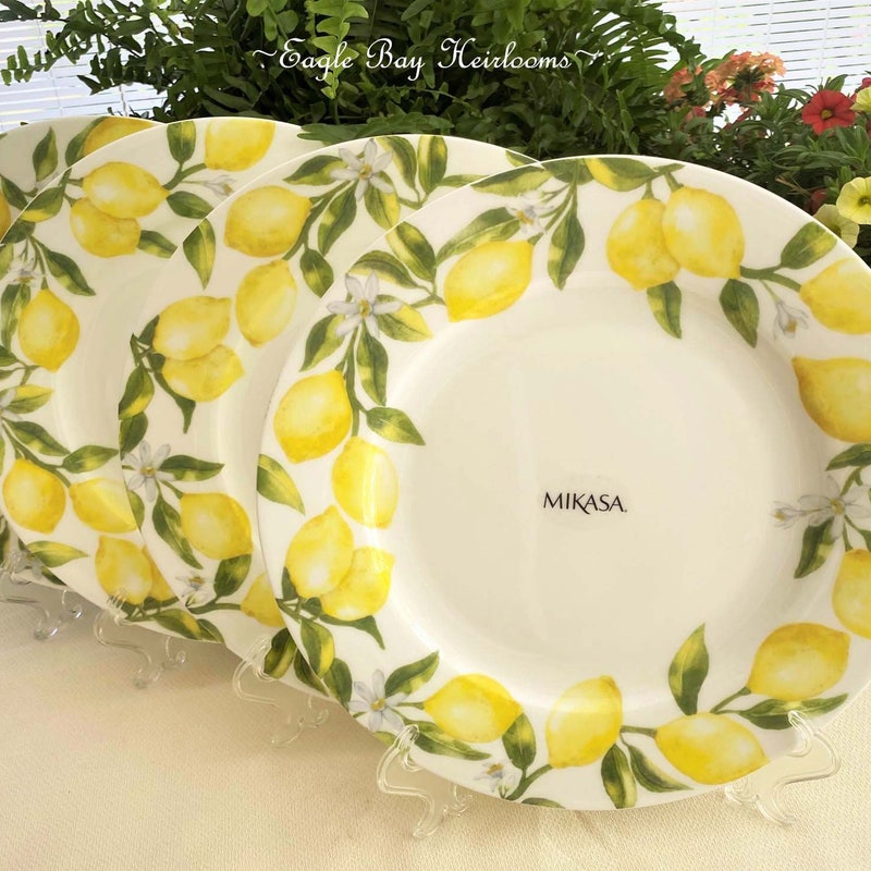 Ceramic Lemon Dinner Plates - Etsy