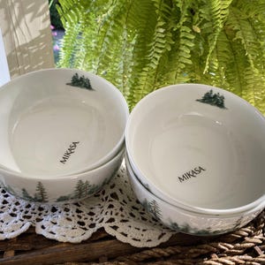Set of 4/mikasa, Watercolor FOREST, Soup/cereal BOWLS, 6 Wide, Forest ...