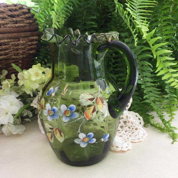 Glass Pitcher With Gold Rim - Etsy