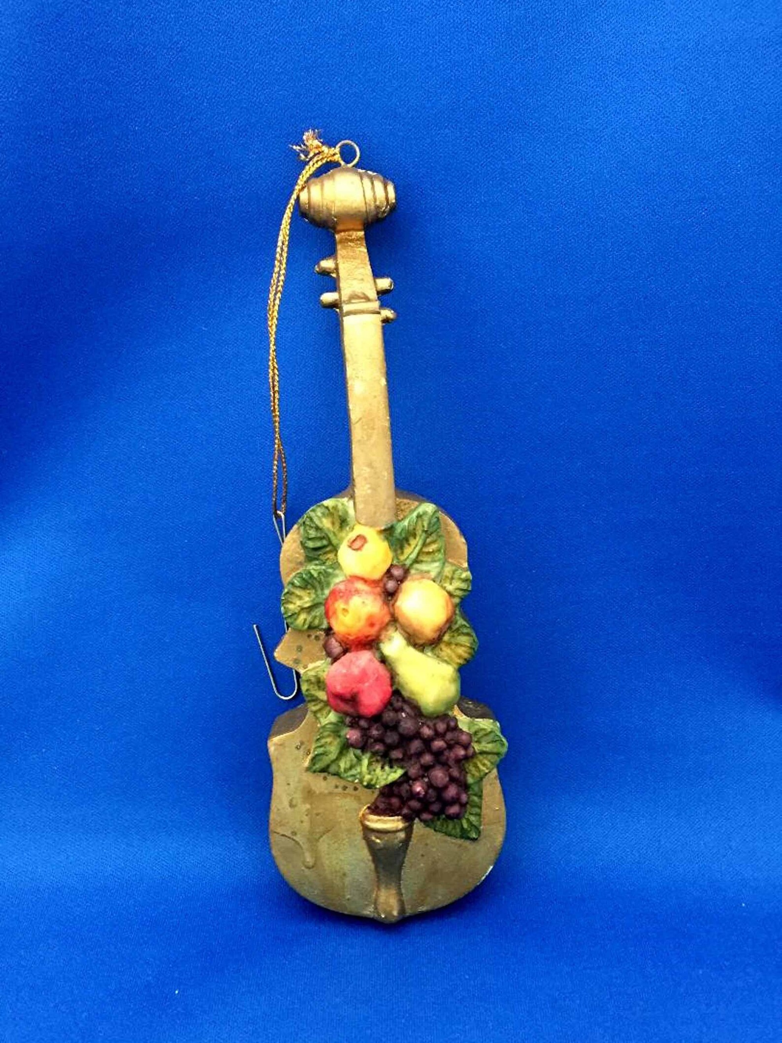 Baroque Style Christmas Tree Ornament Cello with Fruit | Etsy