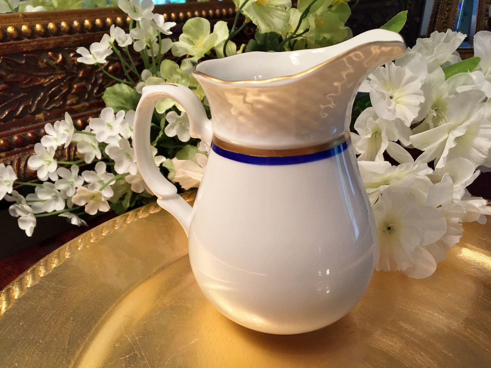 Cream Pitcher TRIANON Fine Bohemian China Made in | Etsy