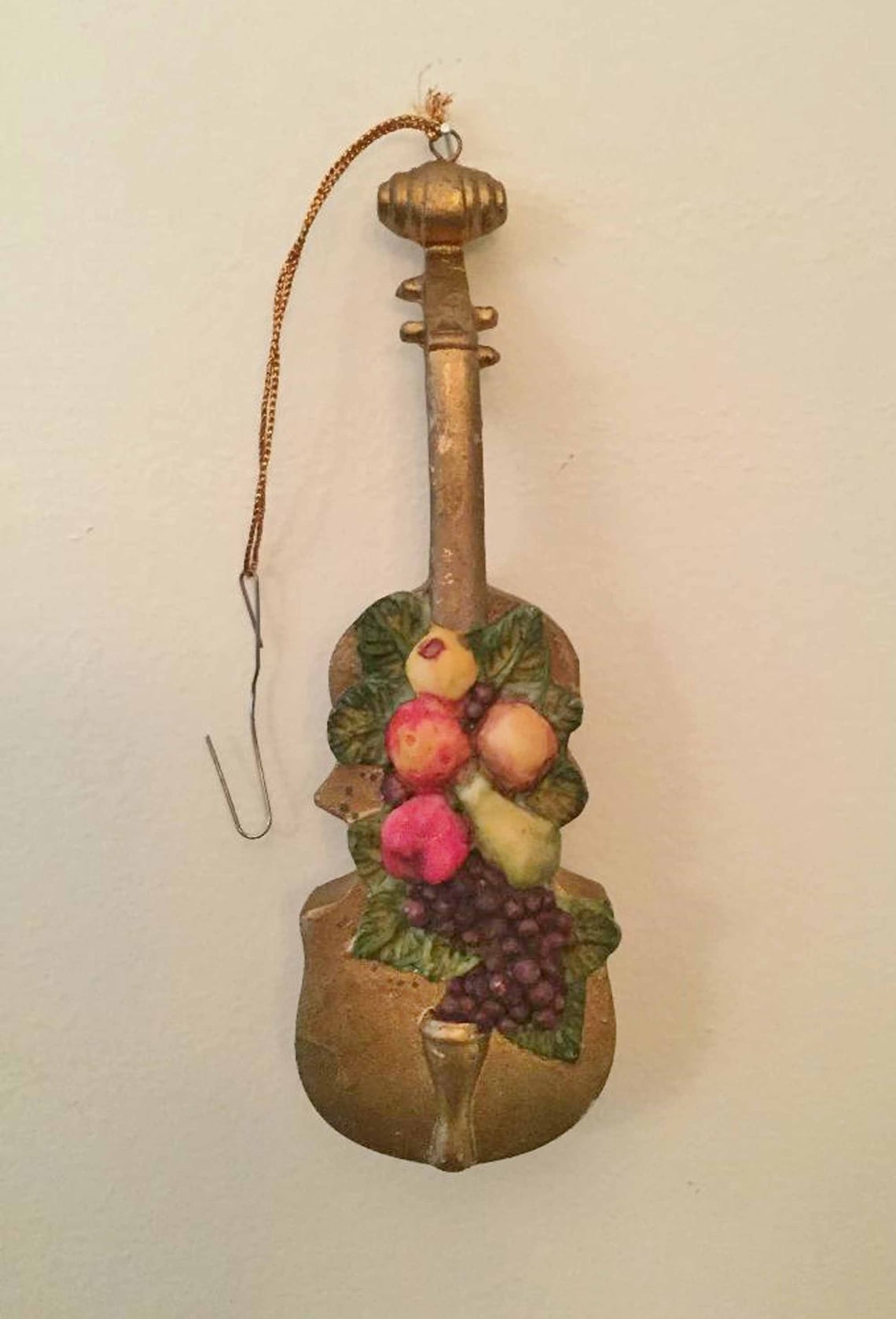 Baroque Style Christmas Tree Ornament Cello with Fruit | Etsy