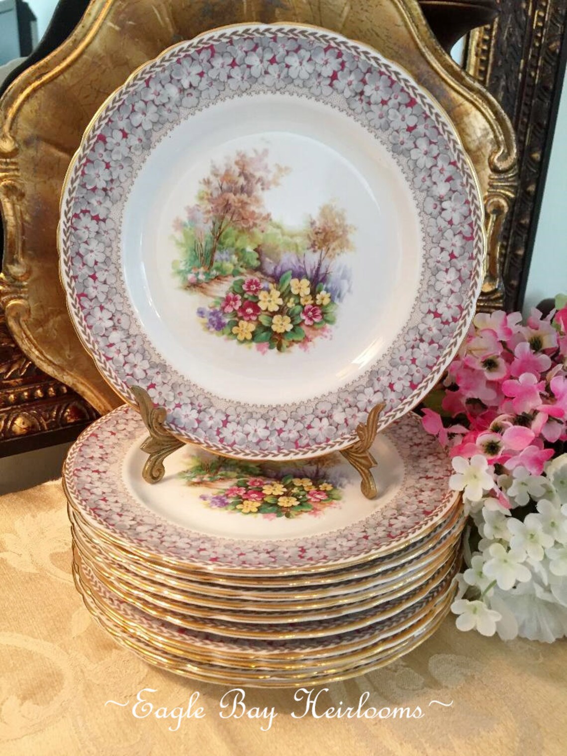 Set 11/H&M Sutherland WOODLAND DELL Bone China Salad | Etsy