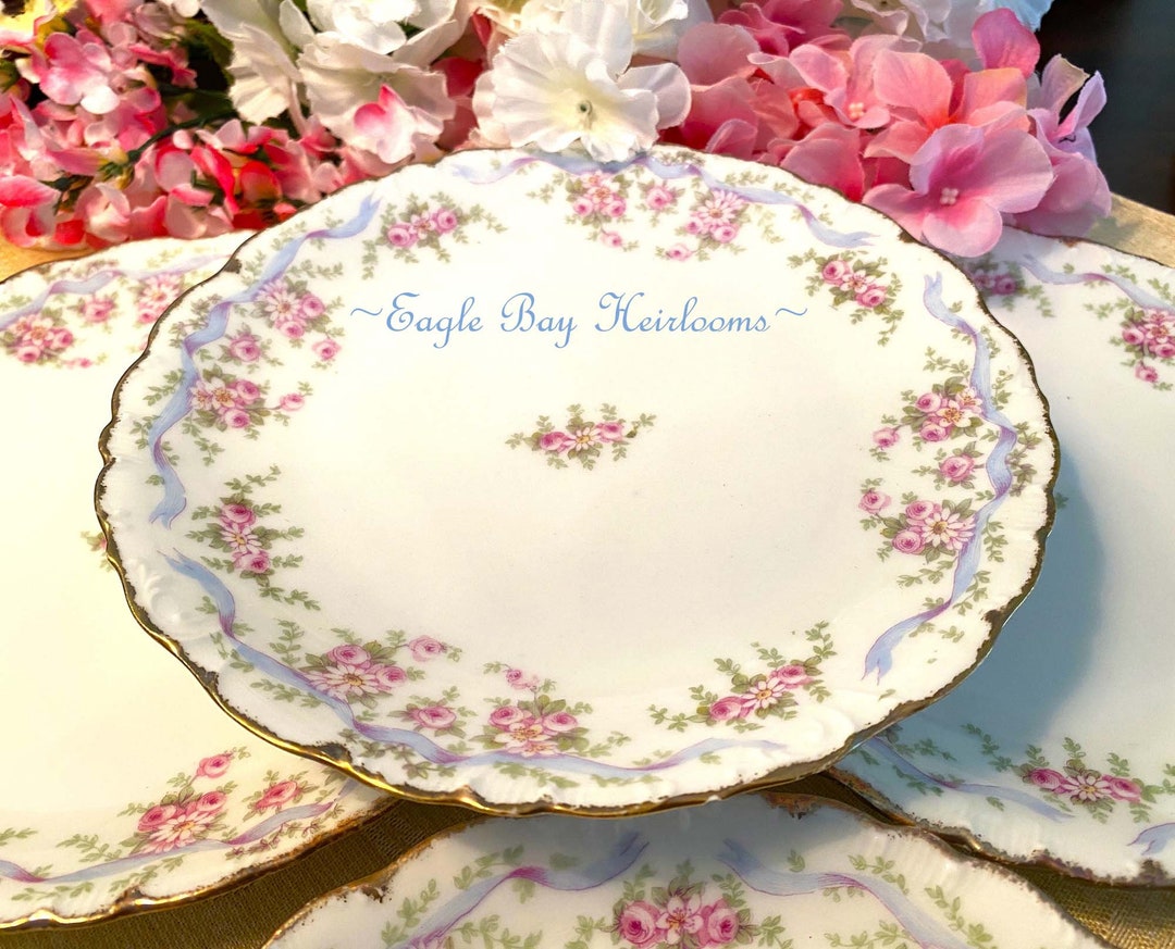 Set 4/antique French Pie/dessert Plates, Elite Limoges, Bawo & Dotter ...