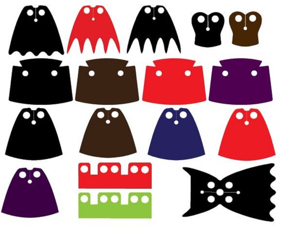 Pack of 17 Capes for Minifigures Minifigs Various Styles and | Etsy