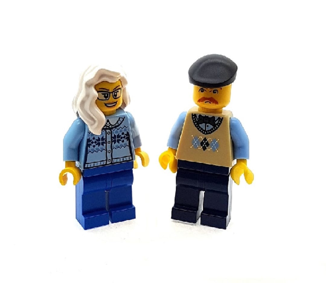 Grandparents Grandma and Grandad Minifigure - Made From LEGO Parts - Etsy