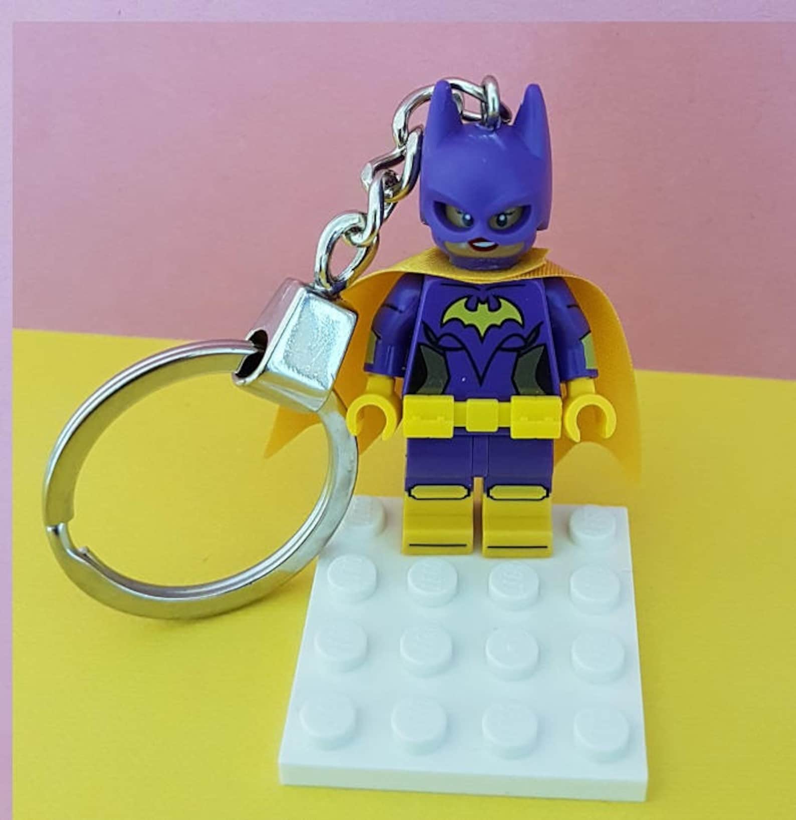 Keychain Superhero Batgirl Batman Minifigure Made From LEGO | Etsy