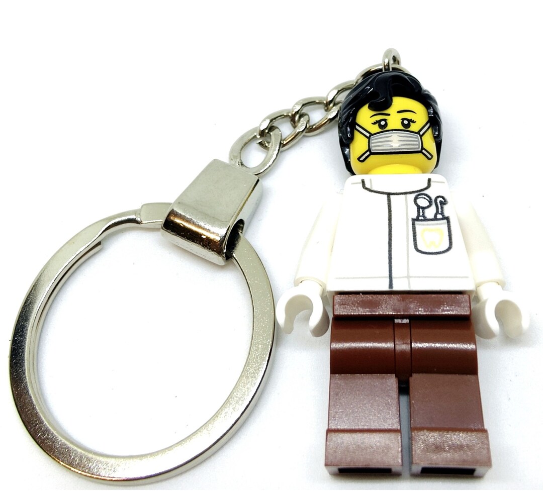 Male Dentist Minifigure Keychain - Handmade Made From LEGO Parts - Etsy