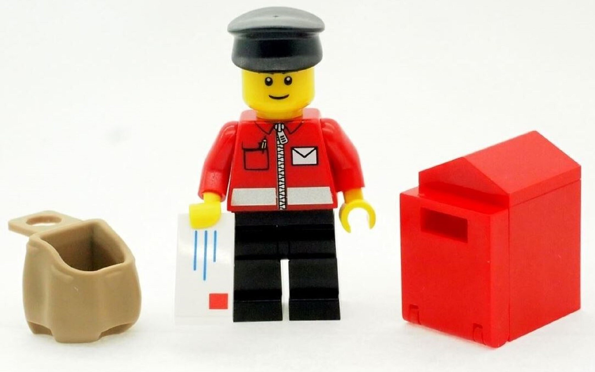 Postman Minifigure with Sack Letter and Postbox Made From - Etsy Australia