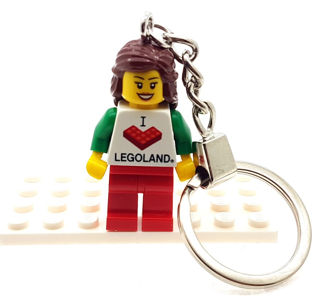 Girl Minifigure With 'I Love Legoland' Torso Keychain Custom Made With ...