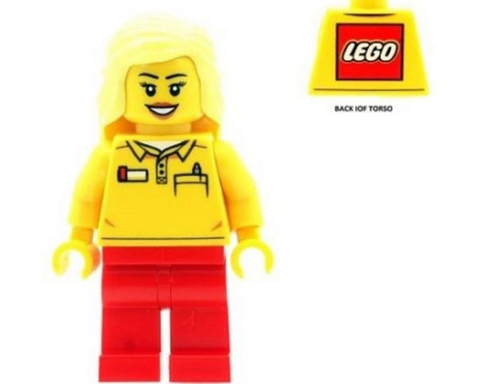Female Minifigure LEGO Store Employee Shop Worker Made From LEGO Parts ...