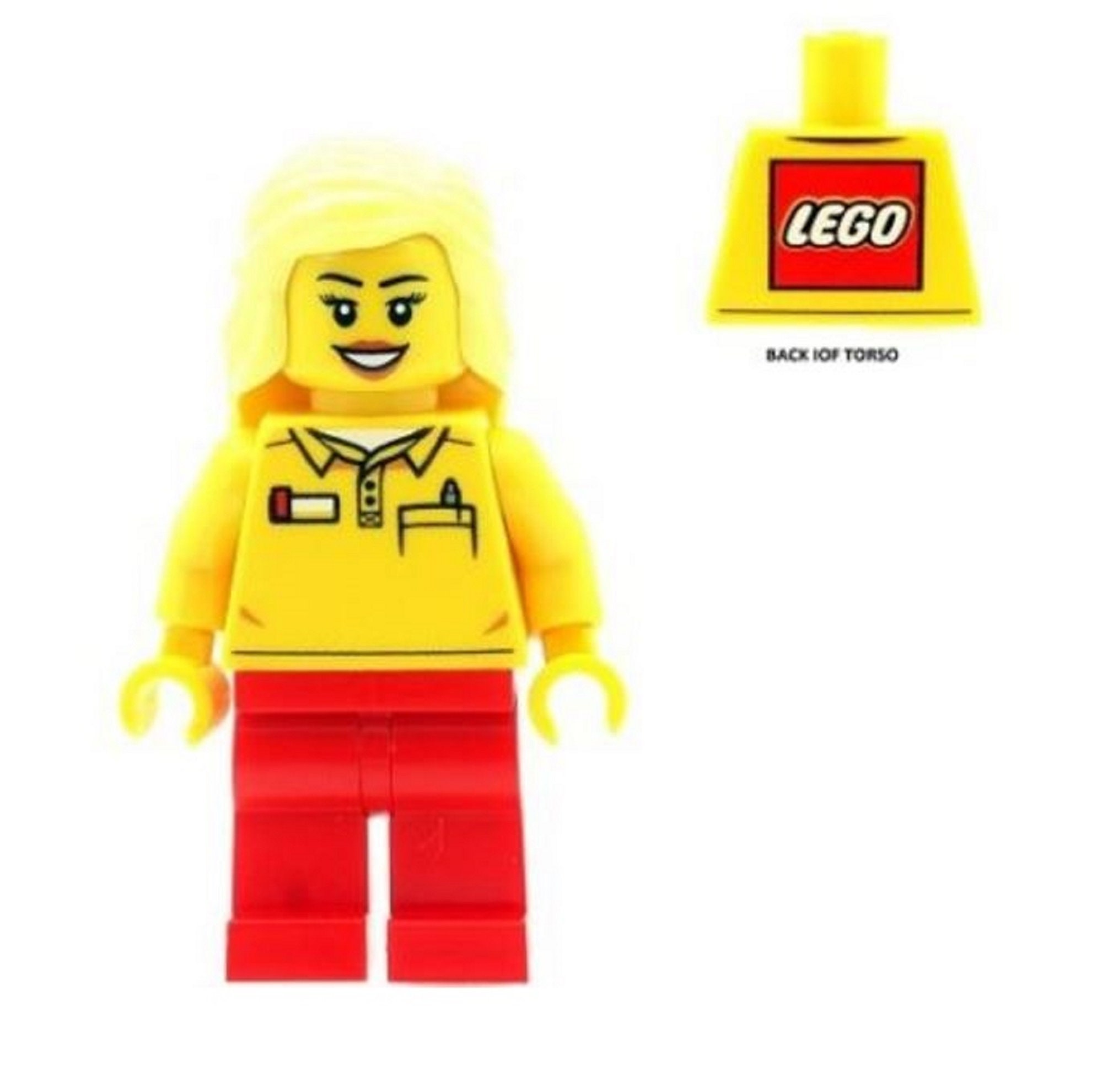 Female Minifigure LEGO Store Employee Shop Worker Made From | Etsy