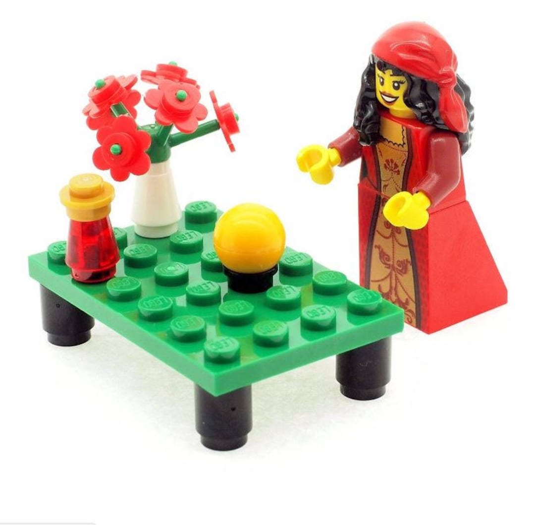 Female Fortune Teller Minifigure With Table & Accessories - Made From ...
