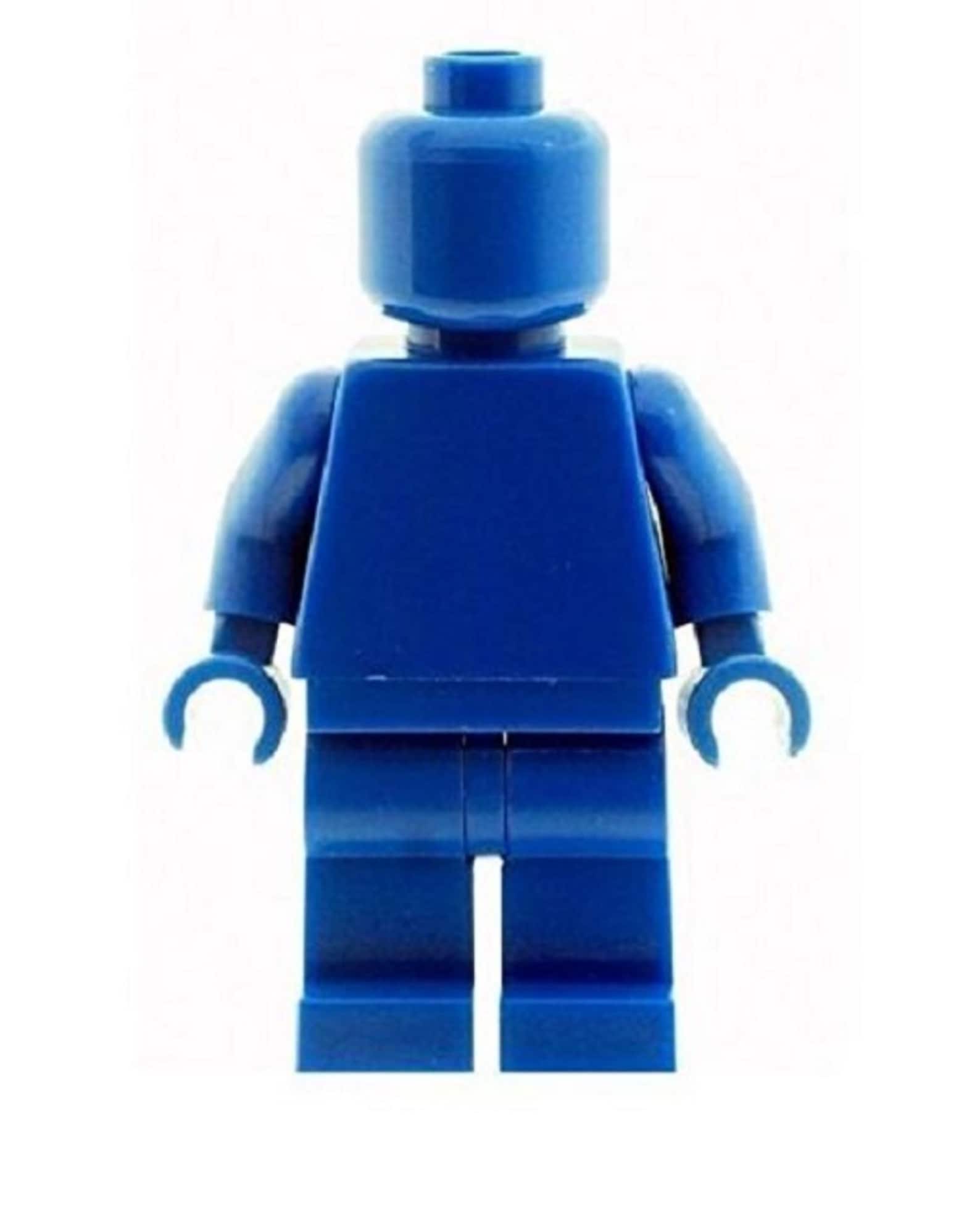Plain Blue Monochrome Minifigure Made From LEGO Parts - Etsy