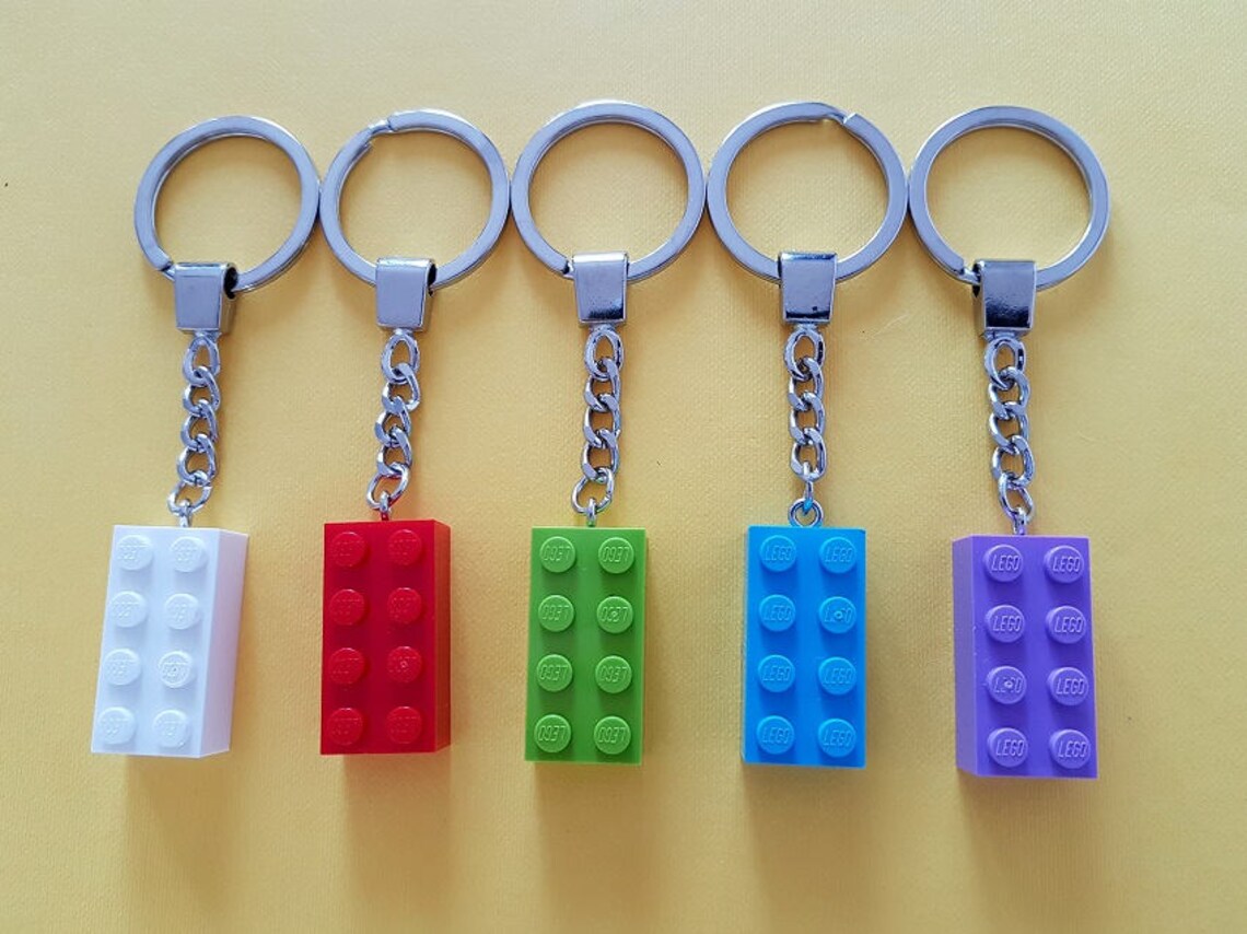 5 X Brick Keychains Keyrings 2x4 Stud Mixed Colours NEW - Etsy