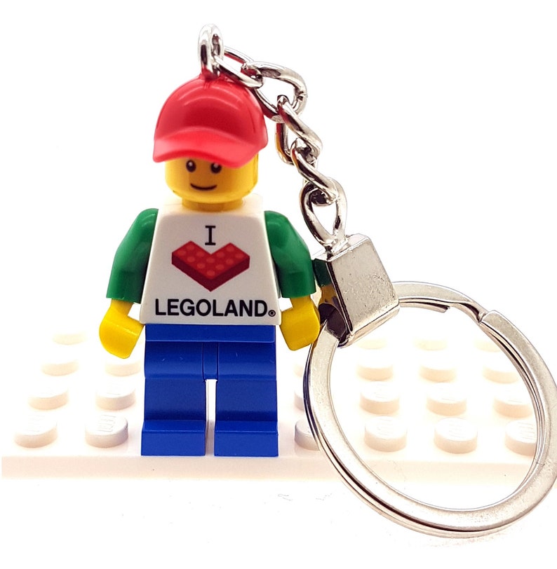 Boy Minifigure With 'I Love Legoland' Torso Keychain Custom Made With ...