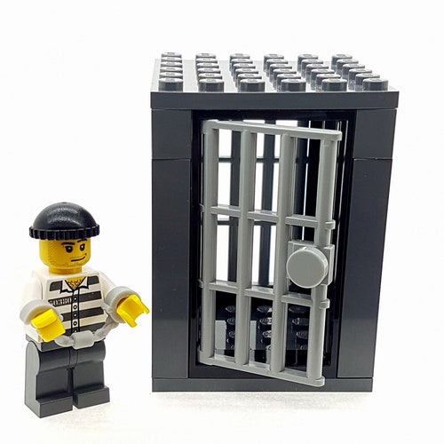 Prison Cell Jail With Criminal Minifigure in Handcuffs Made | Etsy UK