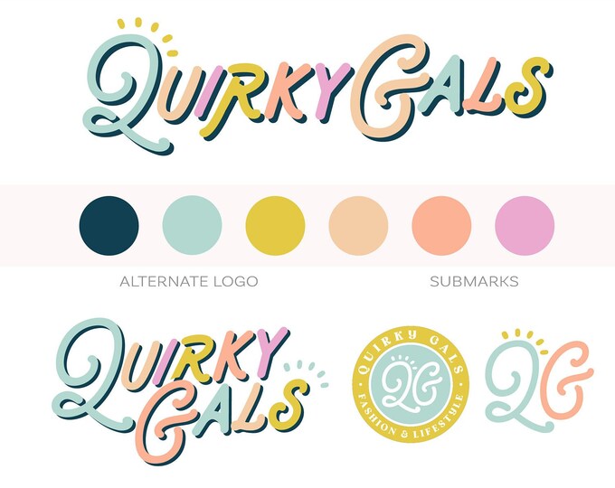 Branding Package and Logo Design Retro Logo Media Kit - Etsy