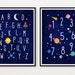 Outer Space Nursery Alphabet and Numbers Wall Art Rocket Ship Nursery ...