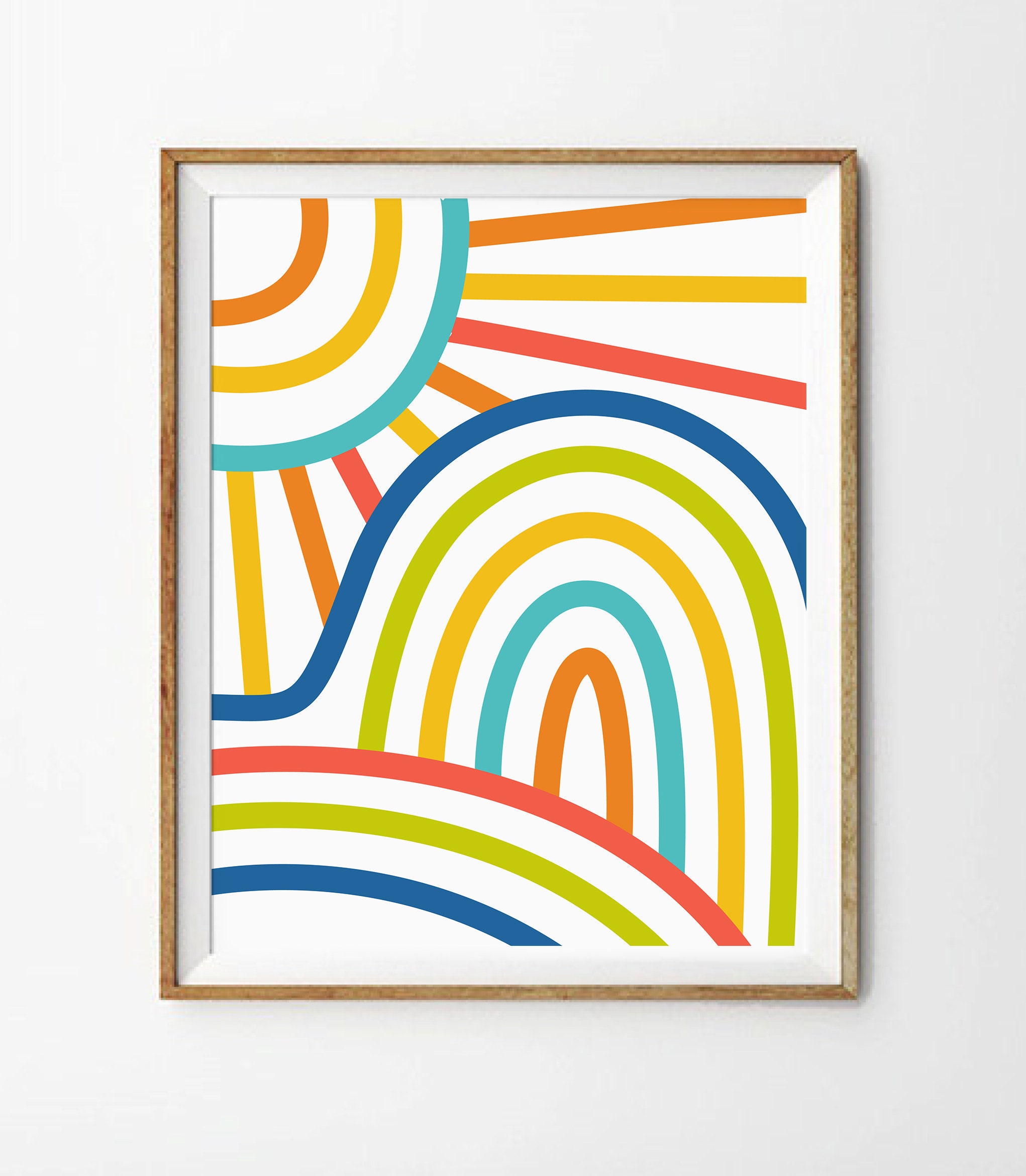 Abstract Landscape Kids Wall Art Colorful Nursery Printable - Etsy