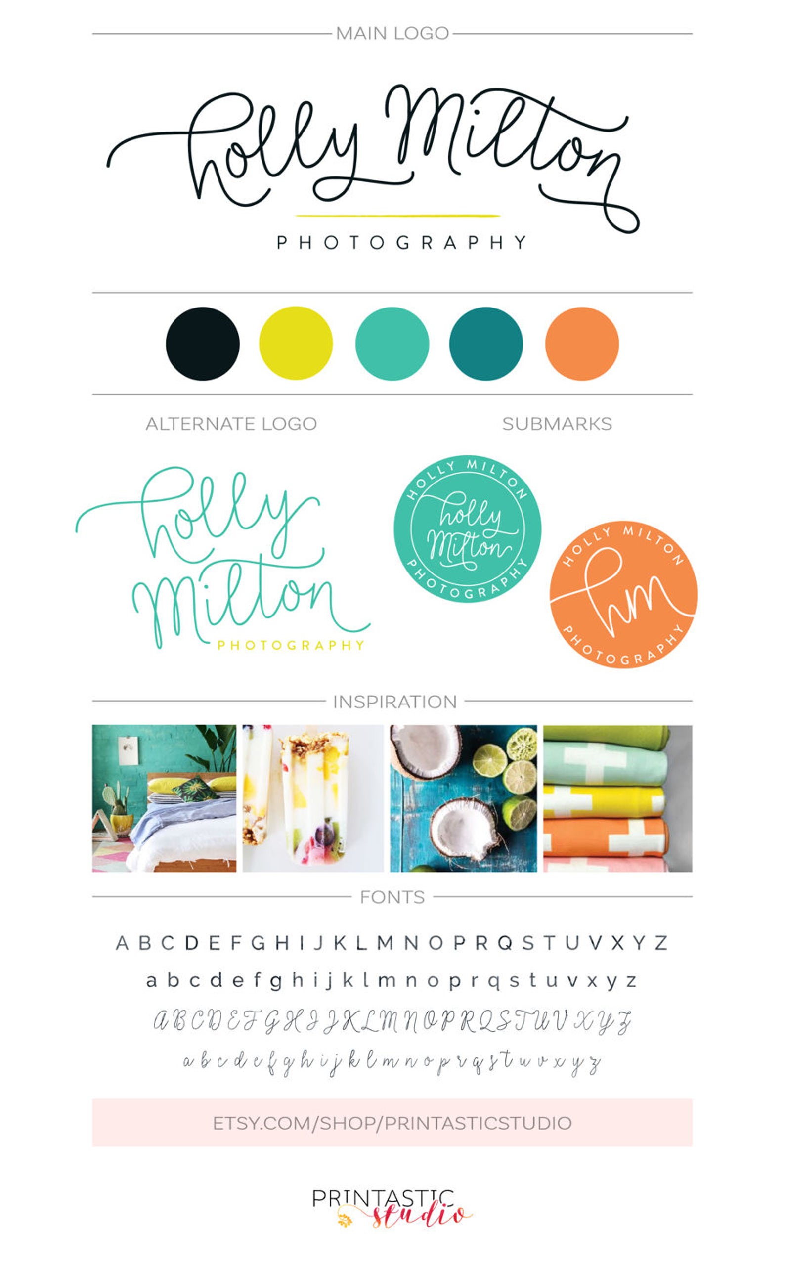 Handwritten Logo Branding Package Custom Logo Design Premade - Etsy
