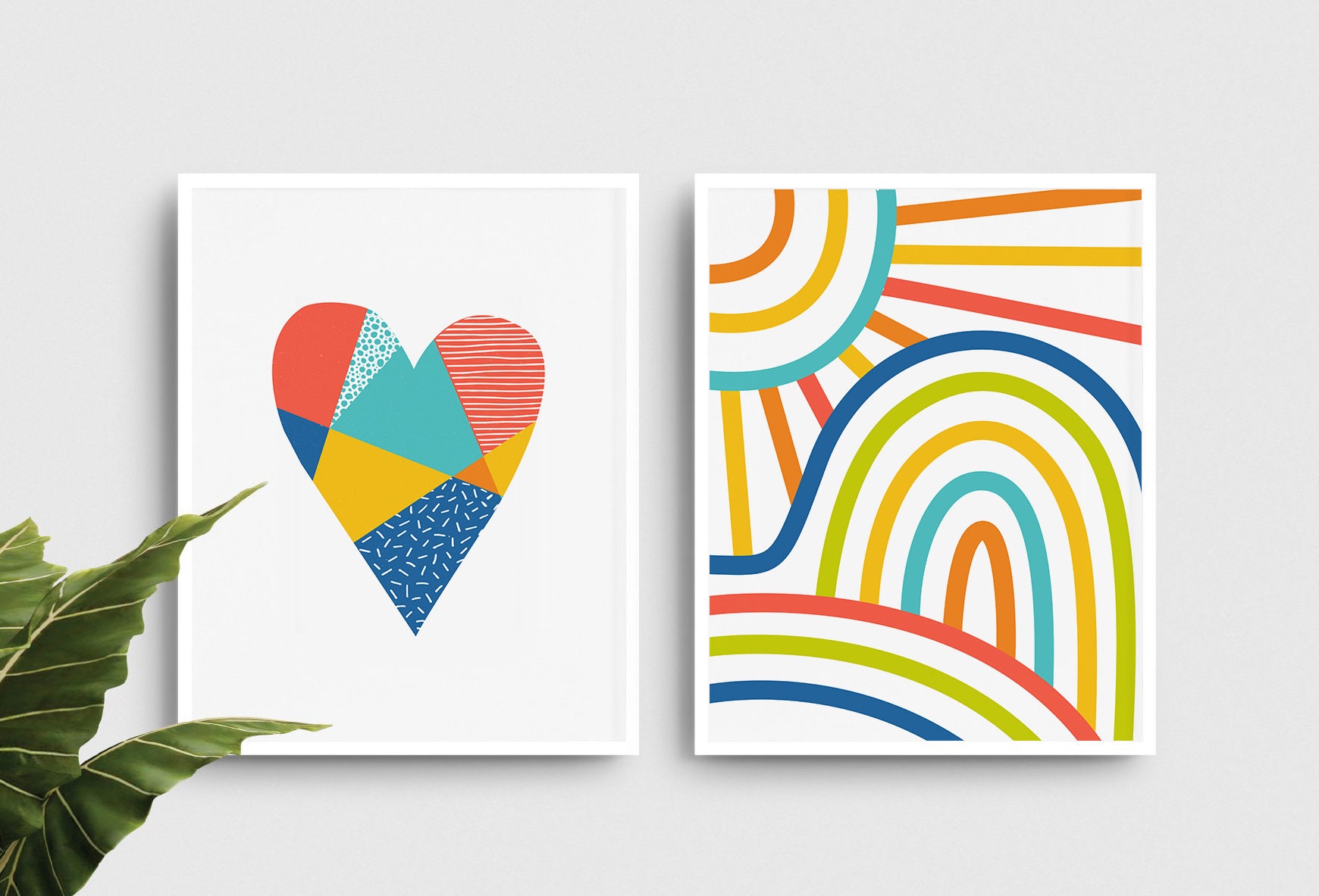 Abstract Landscape Kids Wall Art Colorful Nursery Printable - Etsy