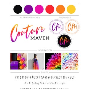 Ombre Modern Logo Kit Makeup Logo Branding Package Fashion Event ...